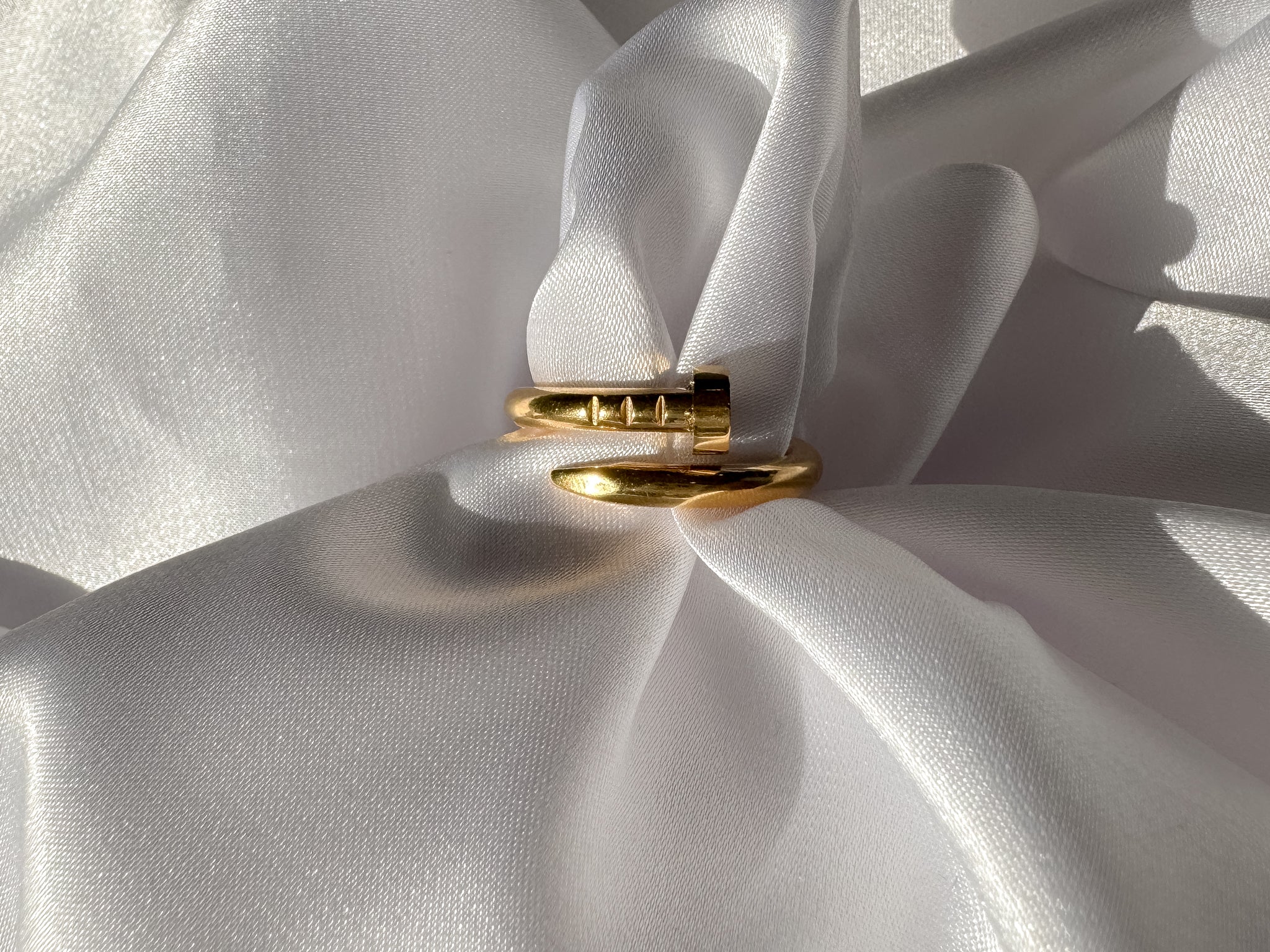 Double Bolt Gold Ring – Gianna Jewelry Co